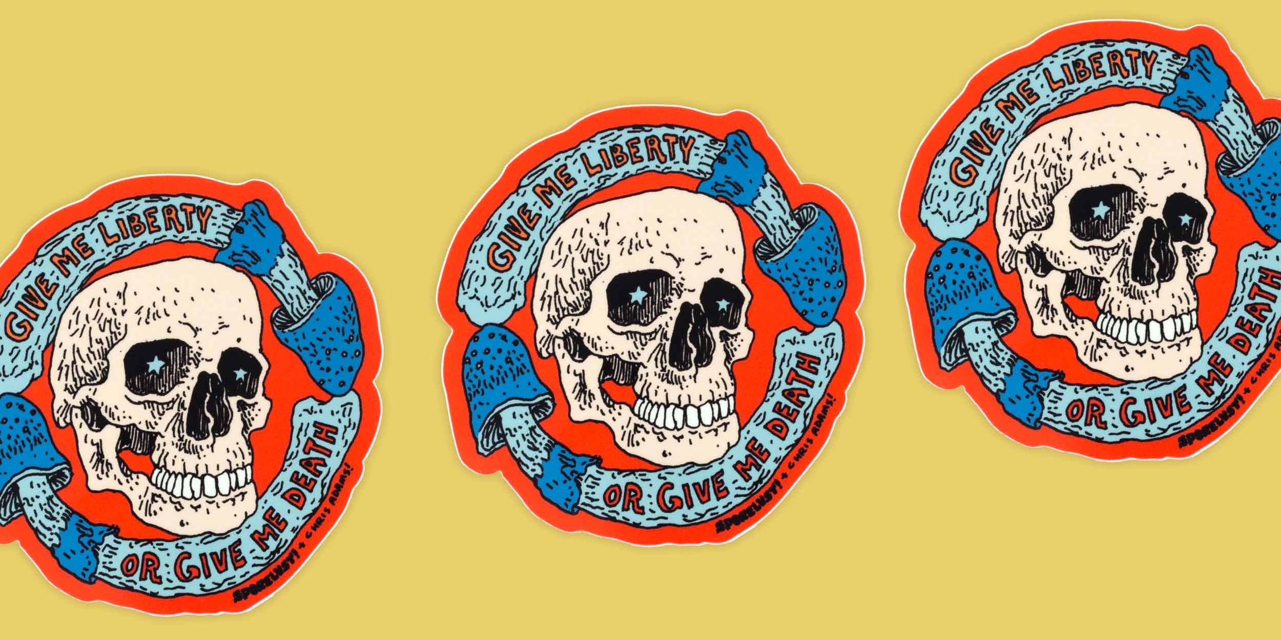 Chris Adams - Liberty or Death Skull at buyolympia.com