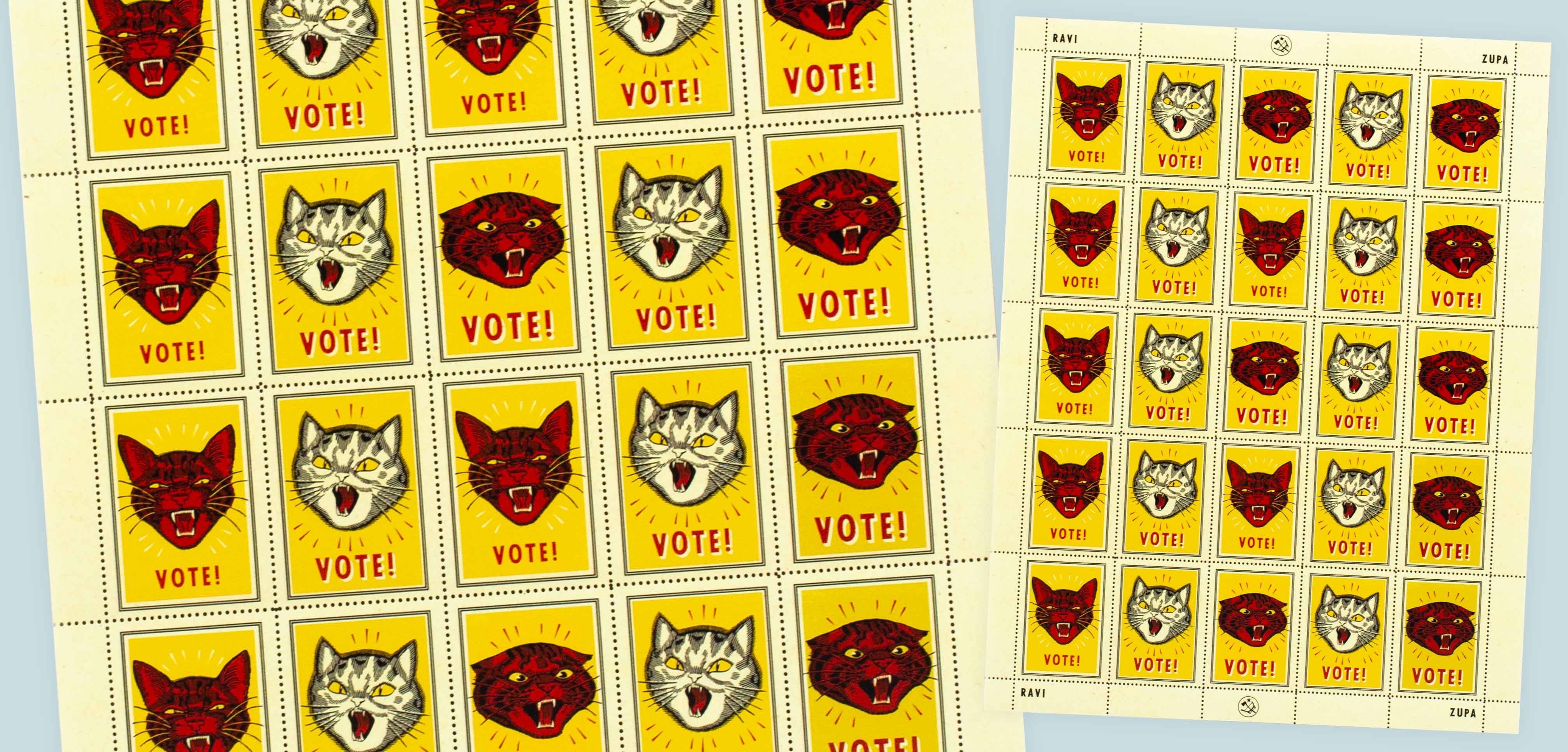 The Portland Stamp Company - Cats Vote at buyolympia.com