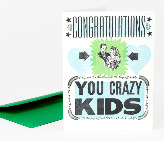 Steam Whistle Letterpress - Congratulations You Crazy Kids at ...