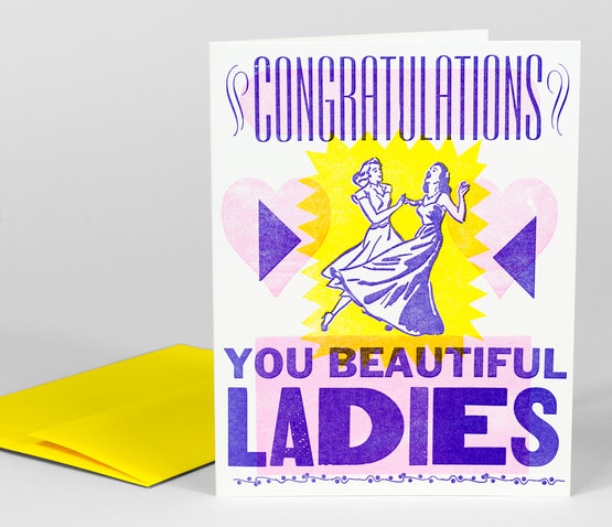 Steam Whistle Letterpress - Congratulations You Beautiful Ladies at ...